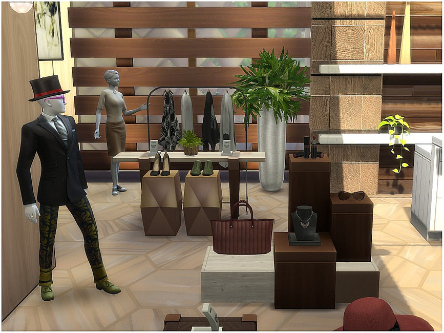 The Sims Resource: JF Fashion Store by lotsbymanal • Sims 4 Downloads