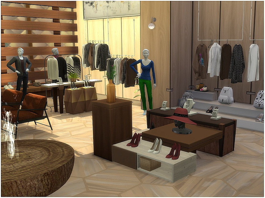 The Sims Resource: JF Fashion Store by lotsbymanal • Sims 4 Downloads