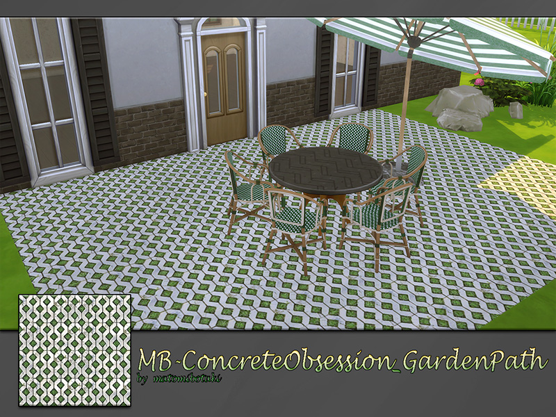 The Sims Resource: Concrete Obsession Garden Path by matomibotaki ...