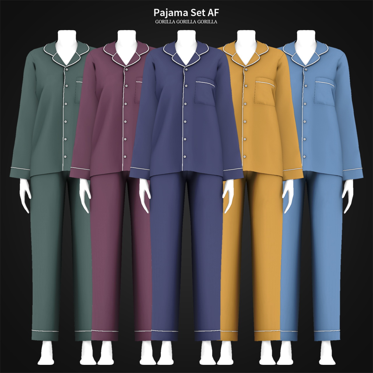 Gorilla: Pajama Set AF • Sims 4 Downloads