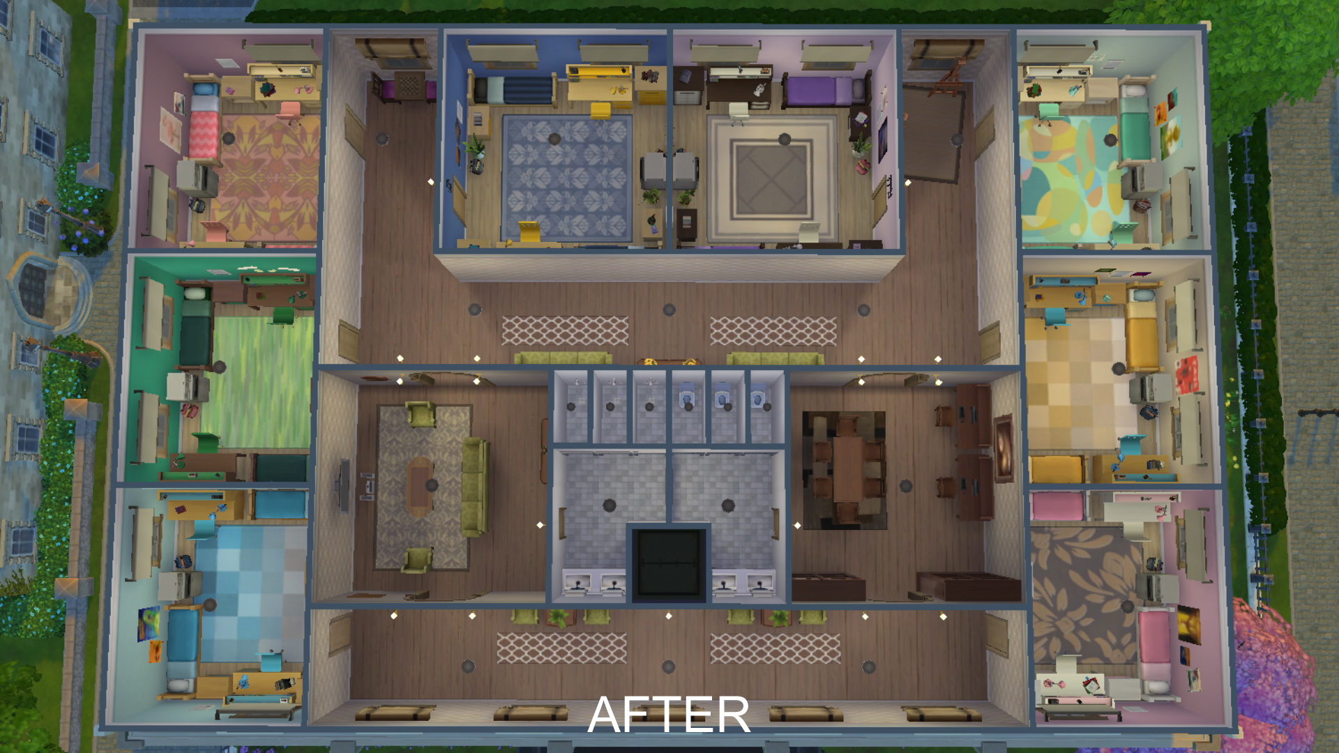 Mod The Sims: Dorm Hall Drake - Renovation by xmathyx • Sims 4 Downloads