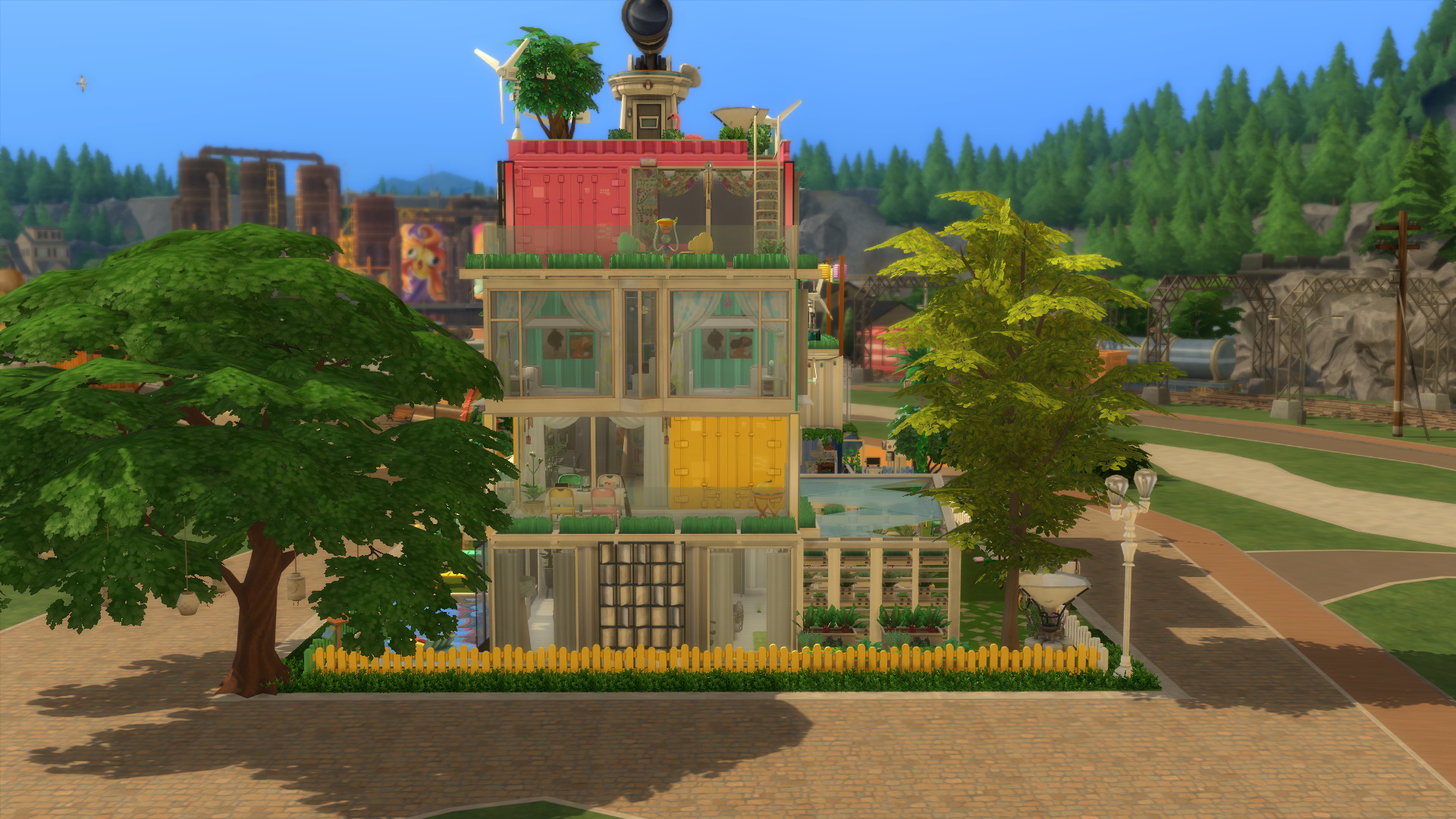 Mod The Sims: Rainbow's House (No cc) by mamba_black • Sims 4 Downloads