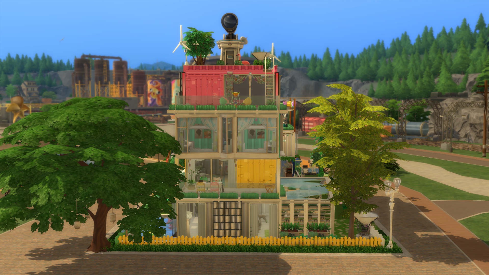 Mod The Sims: Rainbow's House (No cc) by mamba_black • Sims 4 Downloads