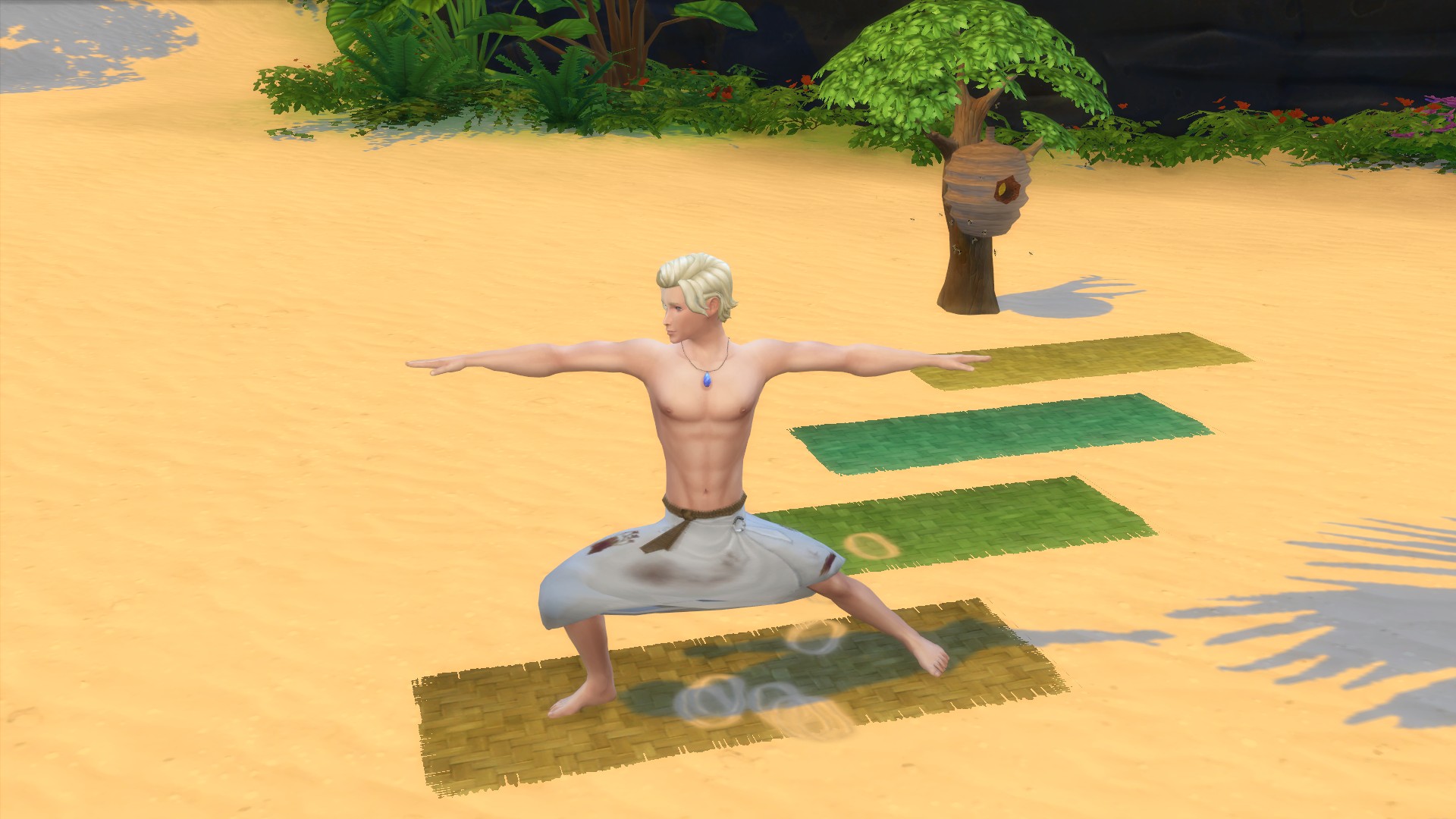 Mod The Sims: Braided Palm Leaf Yoga Mat by Serinion • Sims 4 Downloads