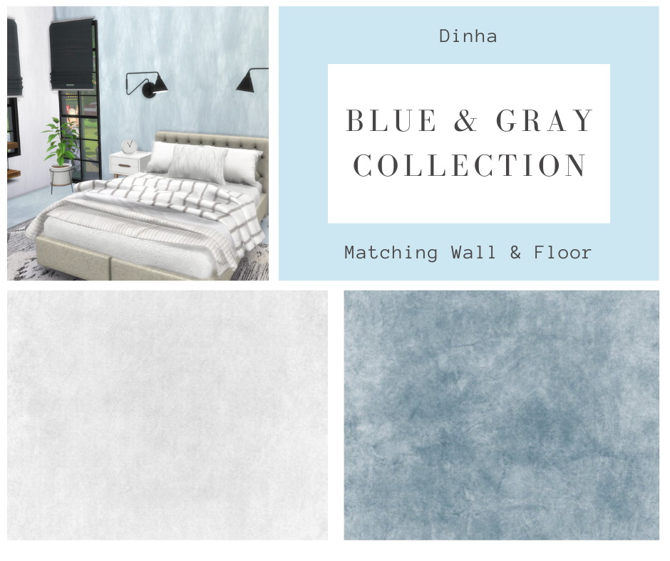Dinha Gamer: Matching Walls and Floor - Blue and Gray Collection • Sims ...