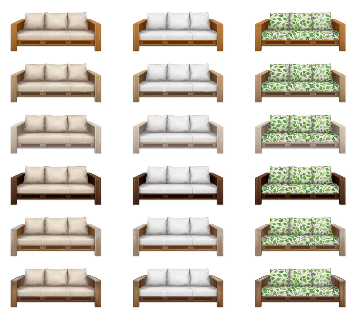Simplistic: The Pallet Sofa • Sims 4 Downloads