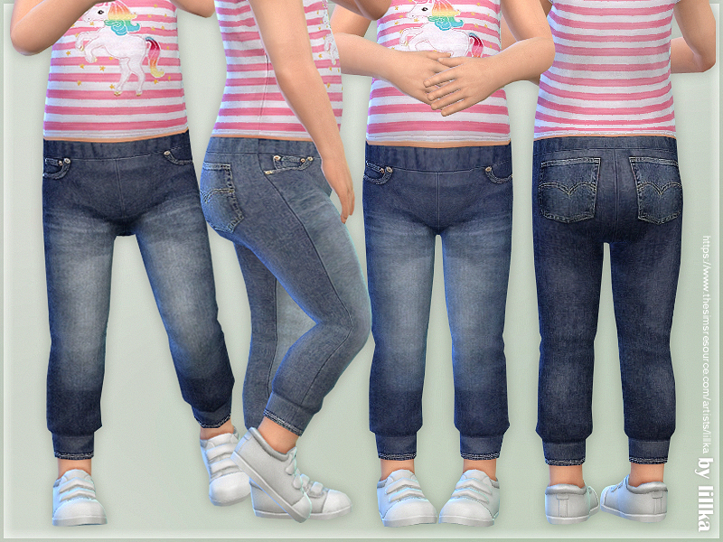 The Sims Resource: Toddler Jeans P08 by lillka • Sims 4 Downloads