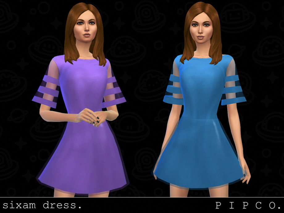 The Sims Resource: Sixam dress by Pipco • Sims 4 Downloads