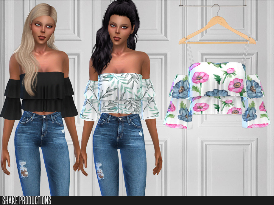 The Sims Resource: 469 Blouse by ShakeProductions • Sims 4 Downloads