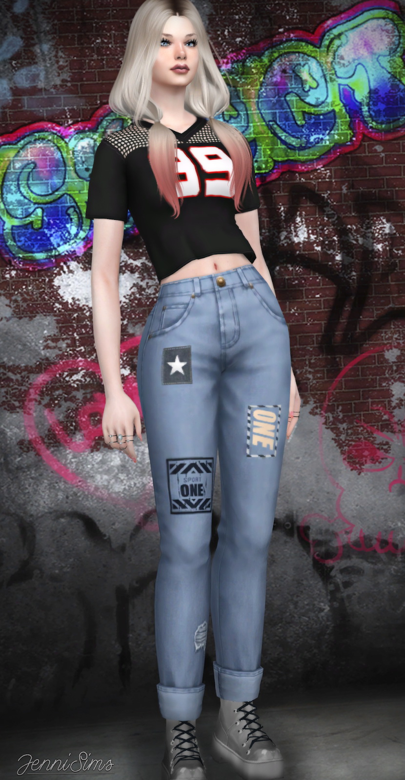 Jenni Sims: Base Game Jeans • Sims 4 Downloads