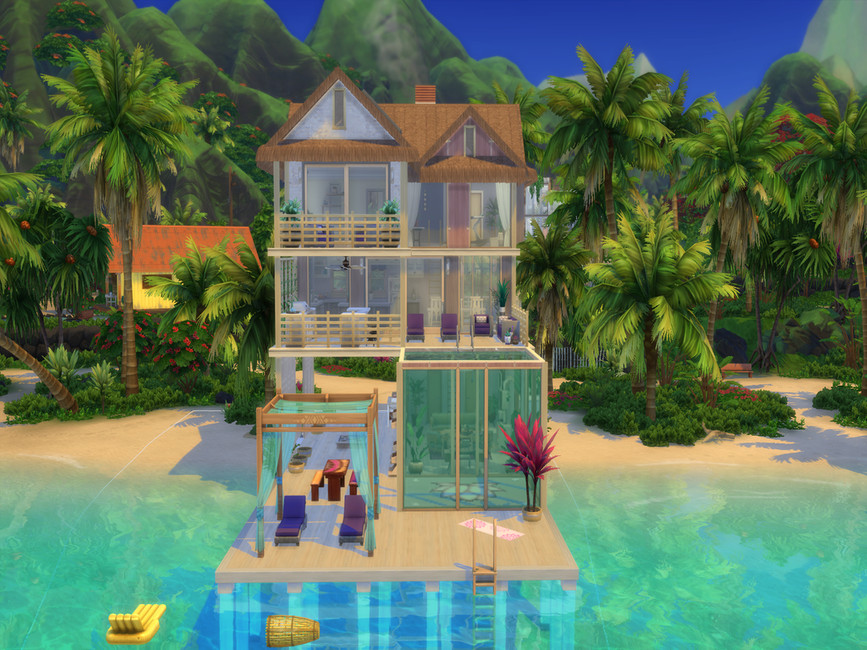 The Sims Resource: Beach Condo House by LJaneP6 • Sims 4 Downloads