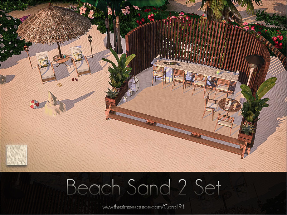 Beach Sand 2 Set by Caroll91 from TSR • Sims 4 Downloads