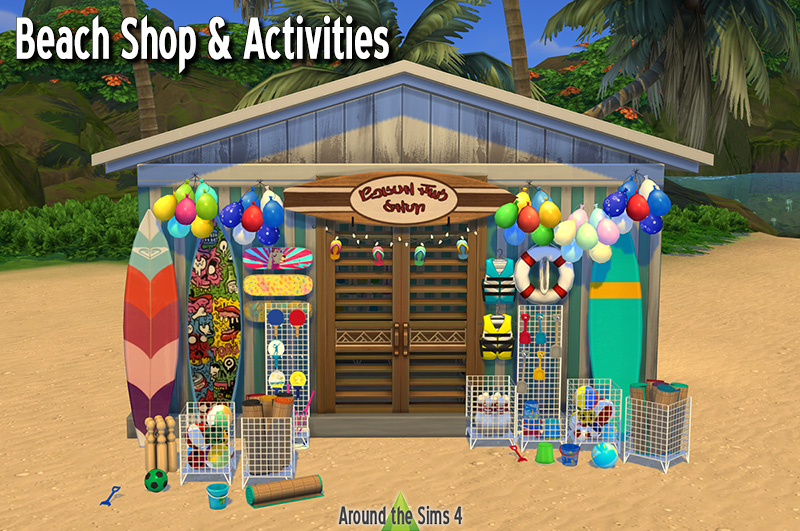 Around The Sims 4: Beach Shop and Activities • Sims 4 Downloads