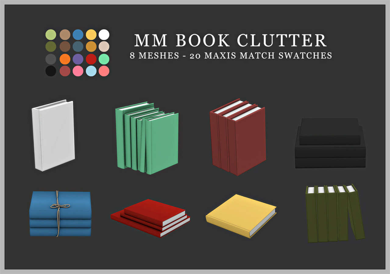 Leo 4 Sims: Book Clutter • Sims 4 Downloads