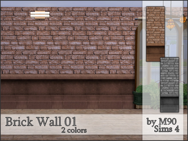 The Sims Resource: Brick Wall 01 by Mircia90 • Sims 4 Downloads