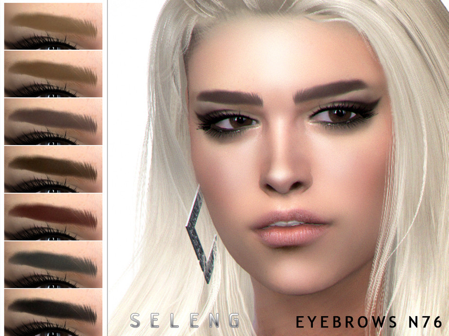The Sims Resource: Eyebrows N76 by Seleng • Sims 4 Downloads