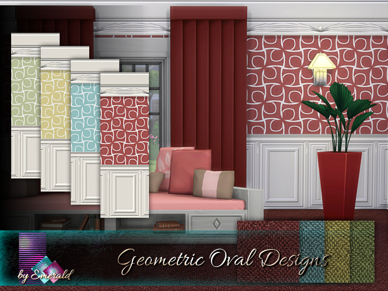 The Sims Resource: Geometric Oval Designs by emerald • Sims 4 Downloads