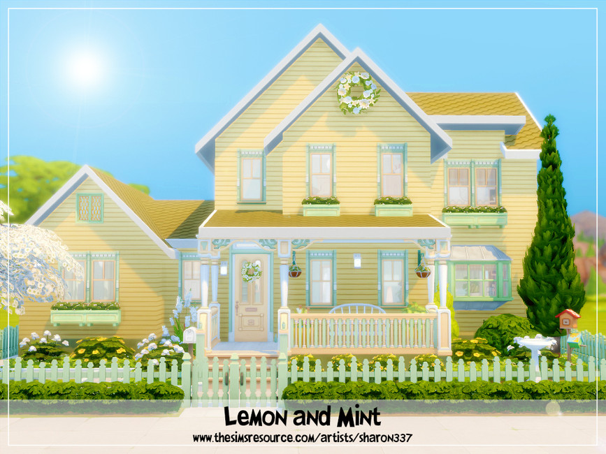 The Sims Resource: Lemon and MInt House Nocc by sharon337 • Sims 4 ...