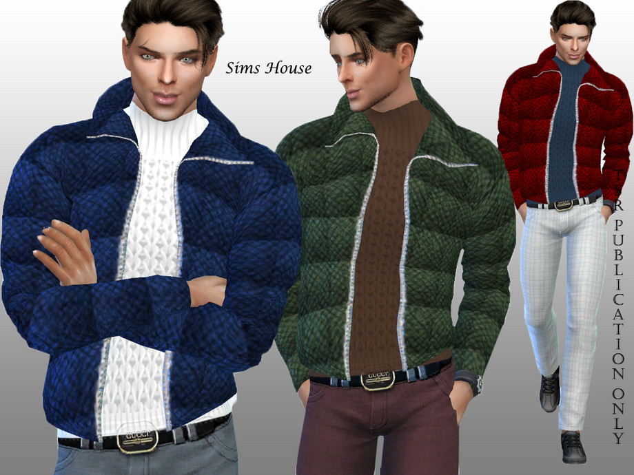 The Sims Resource: Men's open jacket with sweater by RAVASHEEN • Sims 4 ...