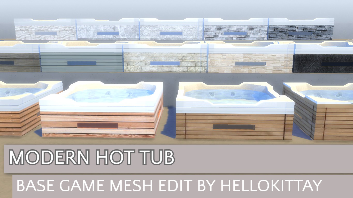 Mod The Sims: Modern Hot Tub by hellokittay • Sims 4 Downloads