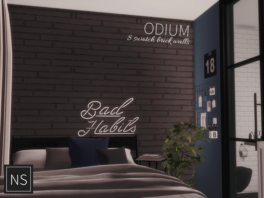 The Sims Resource: Odium Brick Walls by Networksims • Sims 4 Downloads