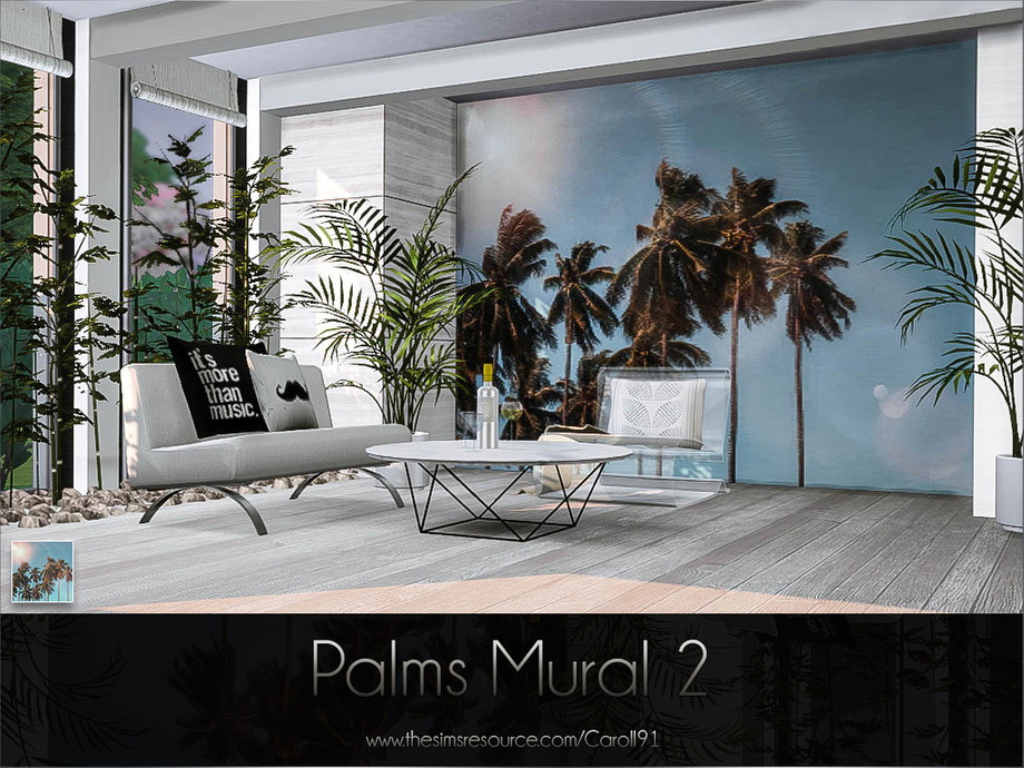 The Sims Resource: Palms Mural 2 by Caroll91 • Sims 4 Downloads