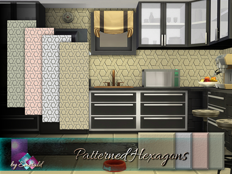 Patterned Hexagons by emerald from TSR • Sims 4 Downloads
