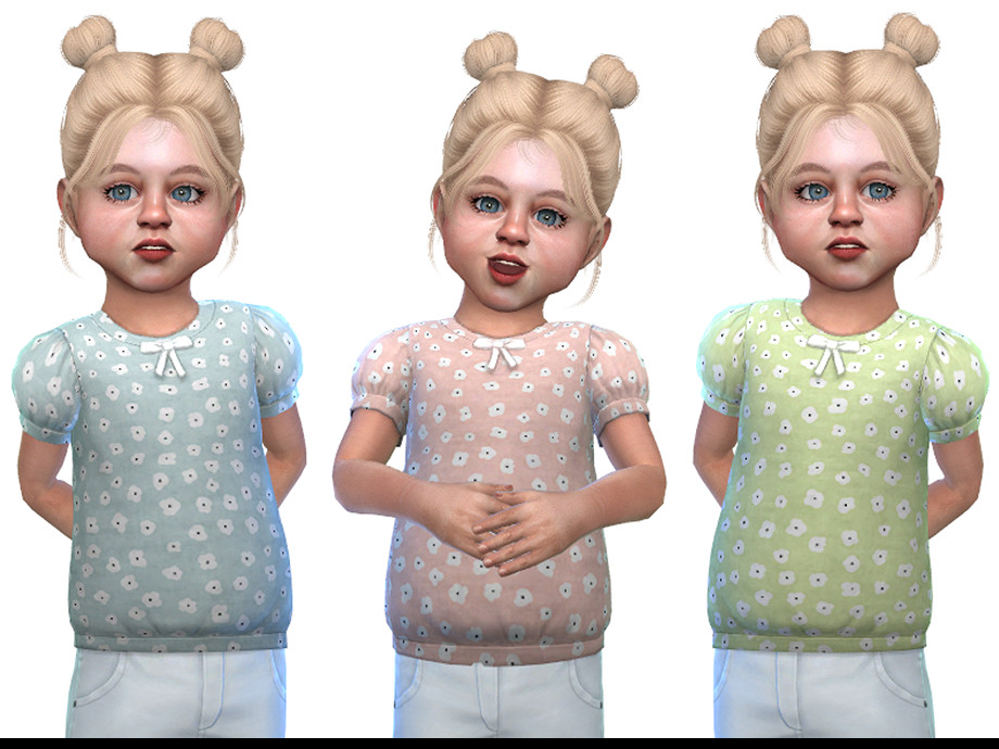 The Sims Resource: Top for Toddler Girls 02 by Little Things • Sims 4 ...