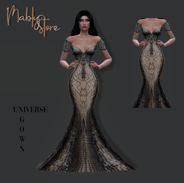 Mably Store: Universe Gown • Sims 4 Downloads
