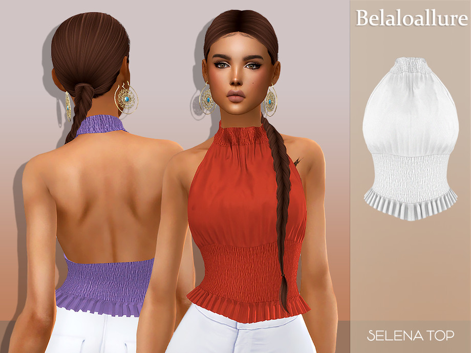 The Sims Resource: Selena top by belal1997 • Sims 4 Downloads