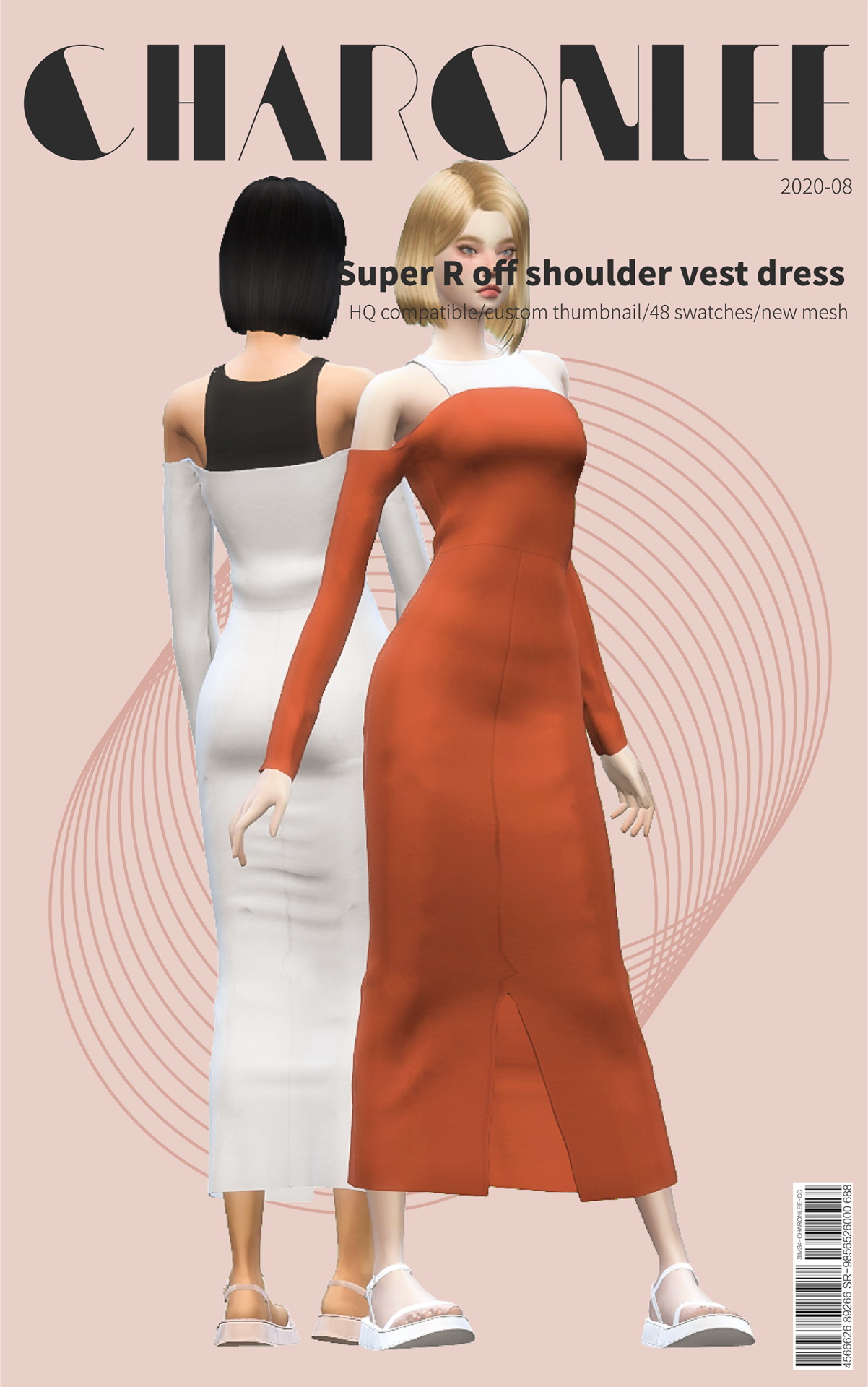 200 followers gift Dress and Shoes from Charonlee • Sims 4 Downloads