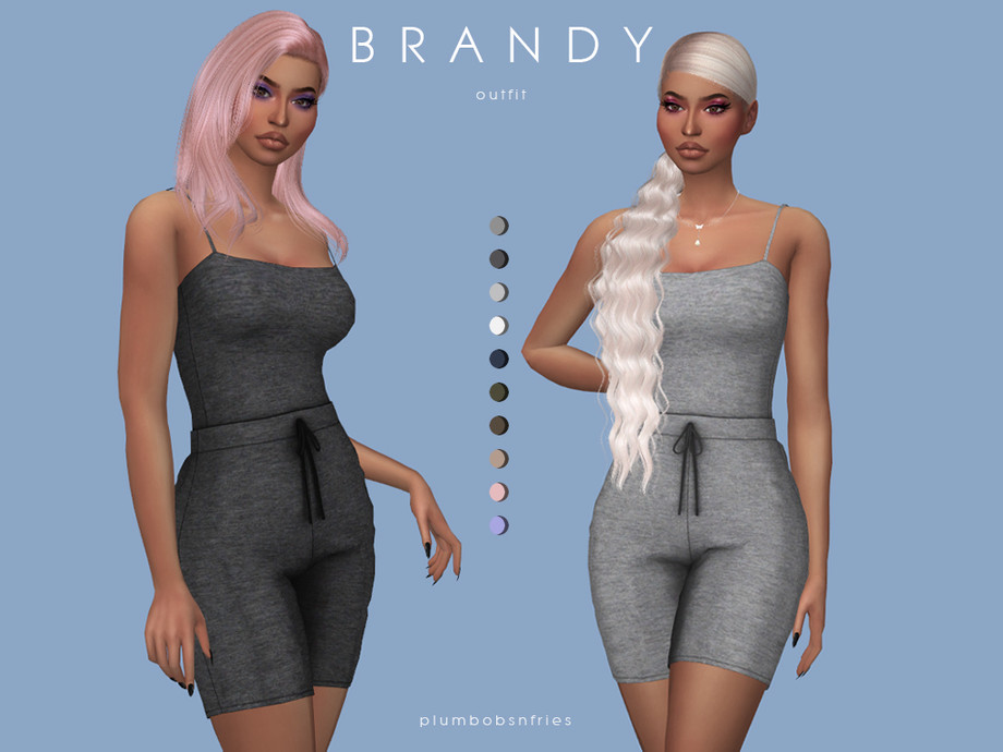 Brandy outfit by Plumbobs n Fries from TSR • Sims 4 Downloads