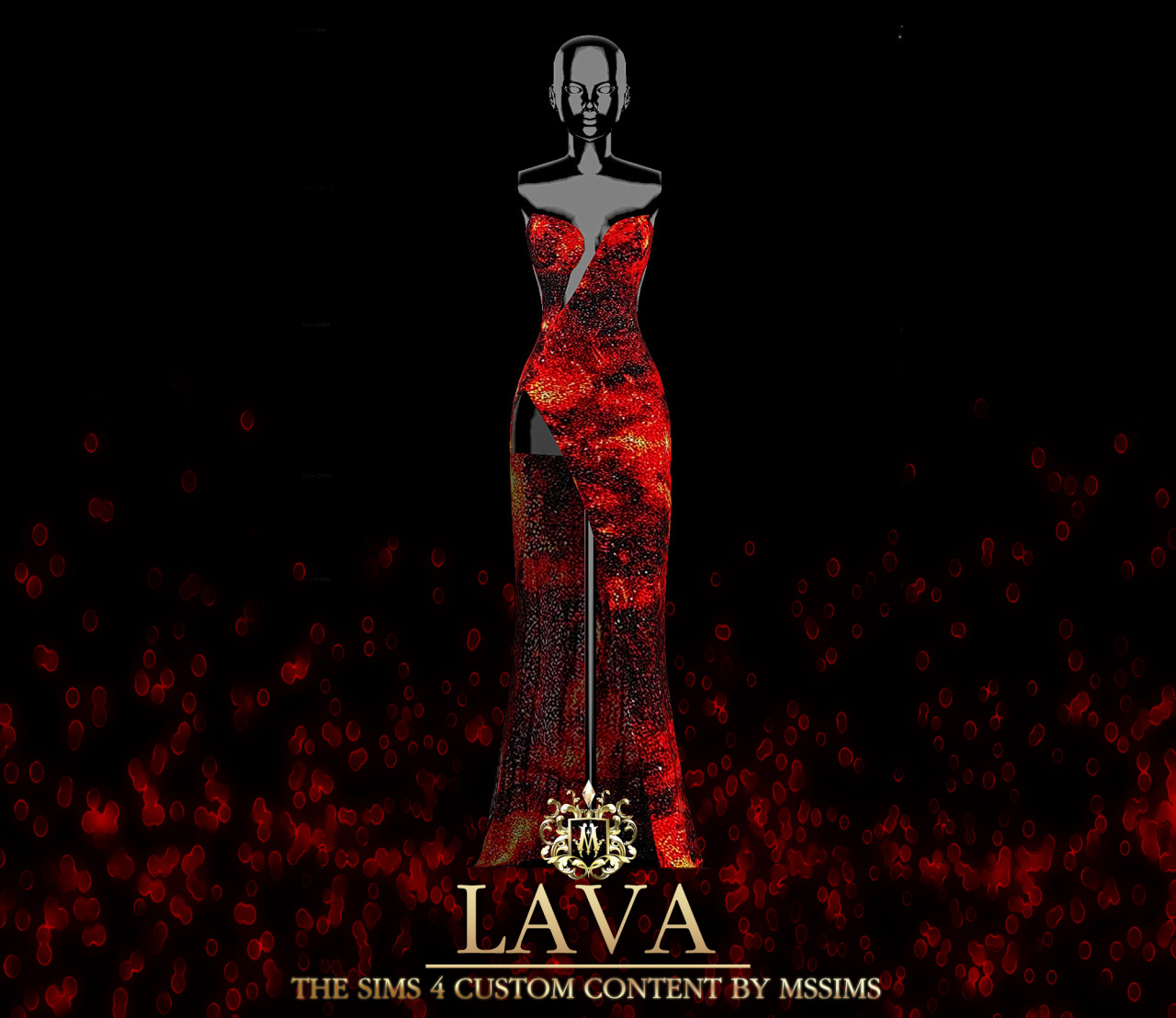 Lava Gown from MSSIMS • Sims 4 Downloads