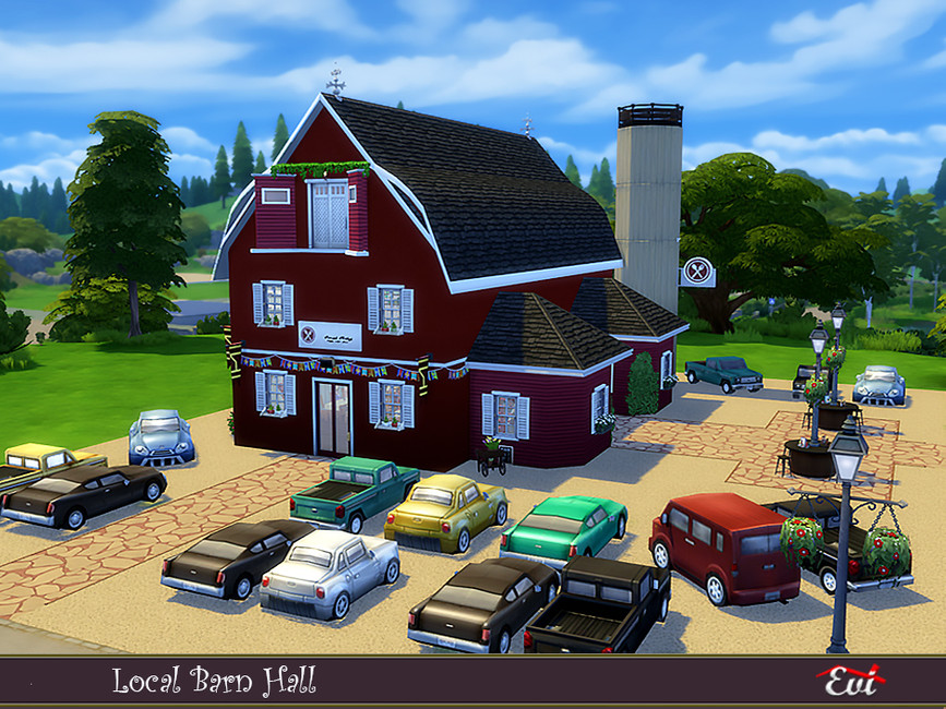 Local barn hall by evi from TSR • Sims 4 Downloads