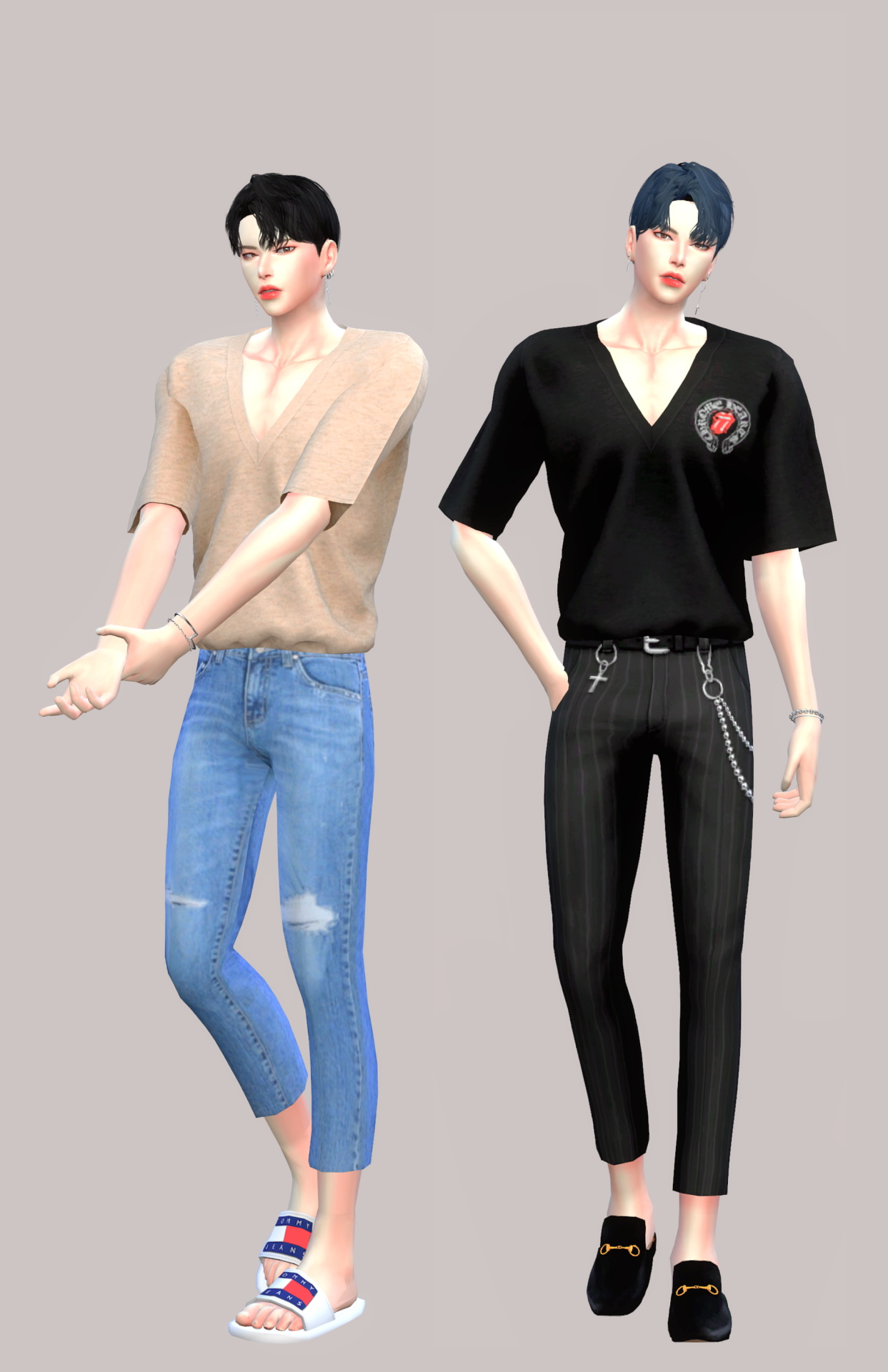 Male V-neck short sleeve from Chaessi • Sims 4 Downloads