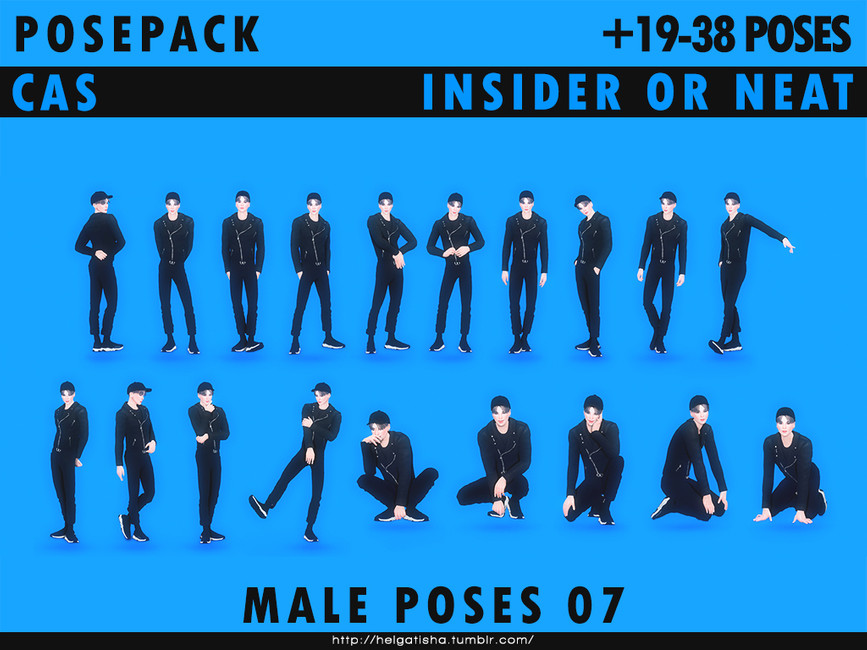 Male poses 07 Posepack and CAS by HelgaTisha from TSR • Sims 4 Downloads