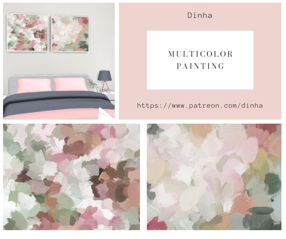 Multicolor Painting 2 Textures from Dinha Gamer • Sims 4 Downloads