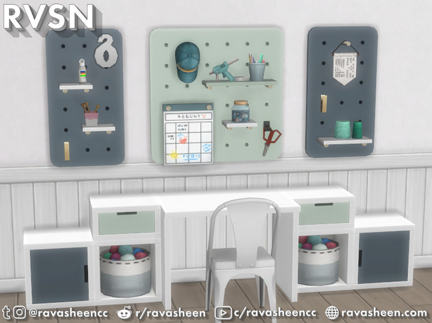 Pegboard Set by RAVASHEEN from TSR • Sims 4 Downloads