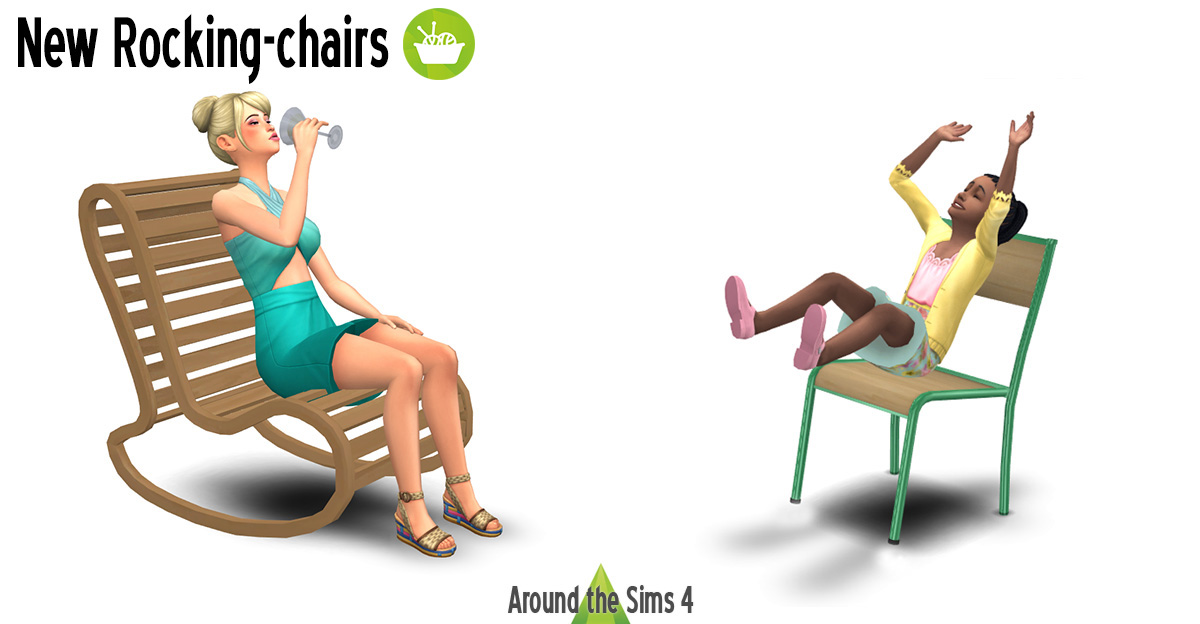 Rocking chairs from Around The Sims 4 • Sims 4 Downloads
