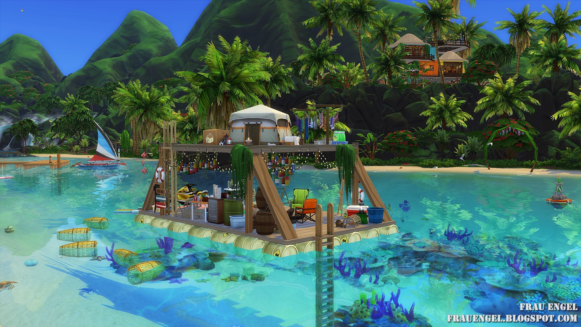 Travel by Raft Off The Grid NoCC from Frau Engel • Sims 4 Downloads