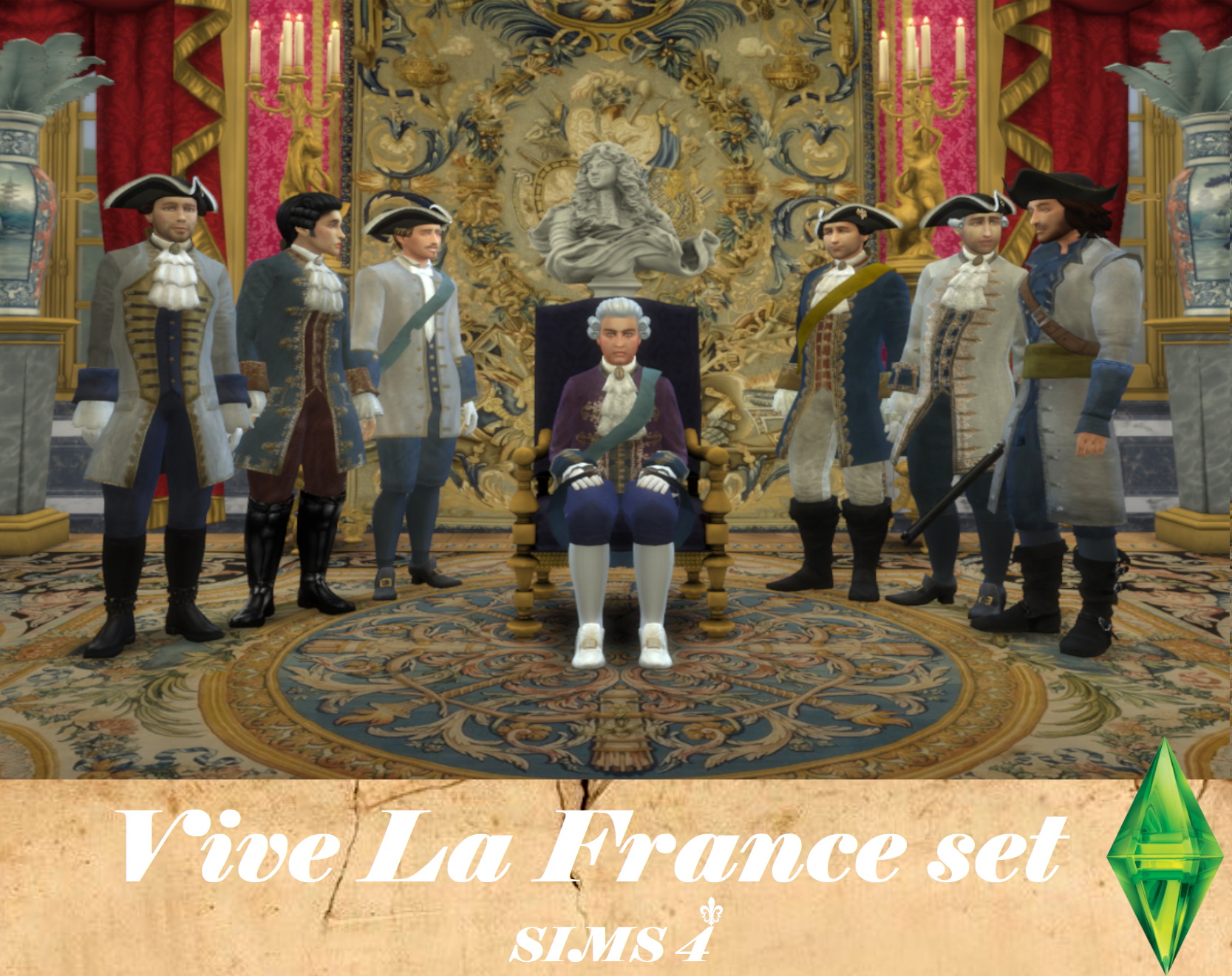 Vive La France Set by NutterButter1 from Mod The Sims • Sims 4 Downloads