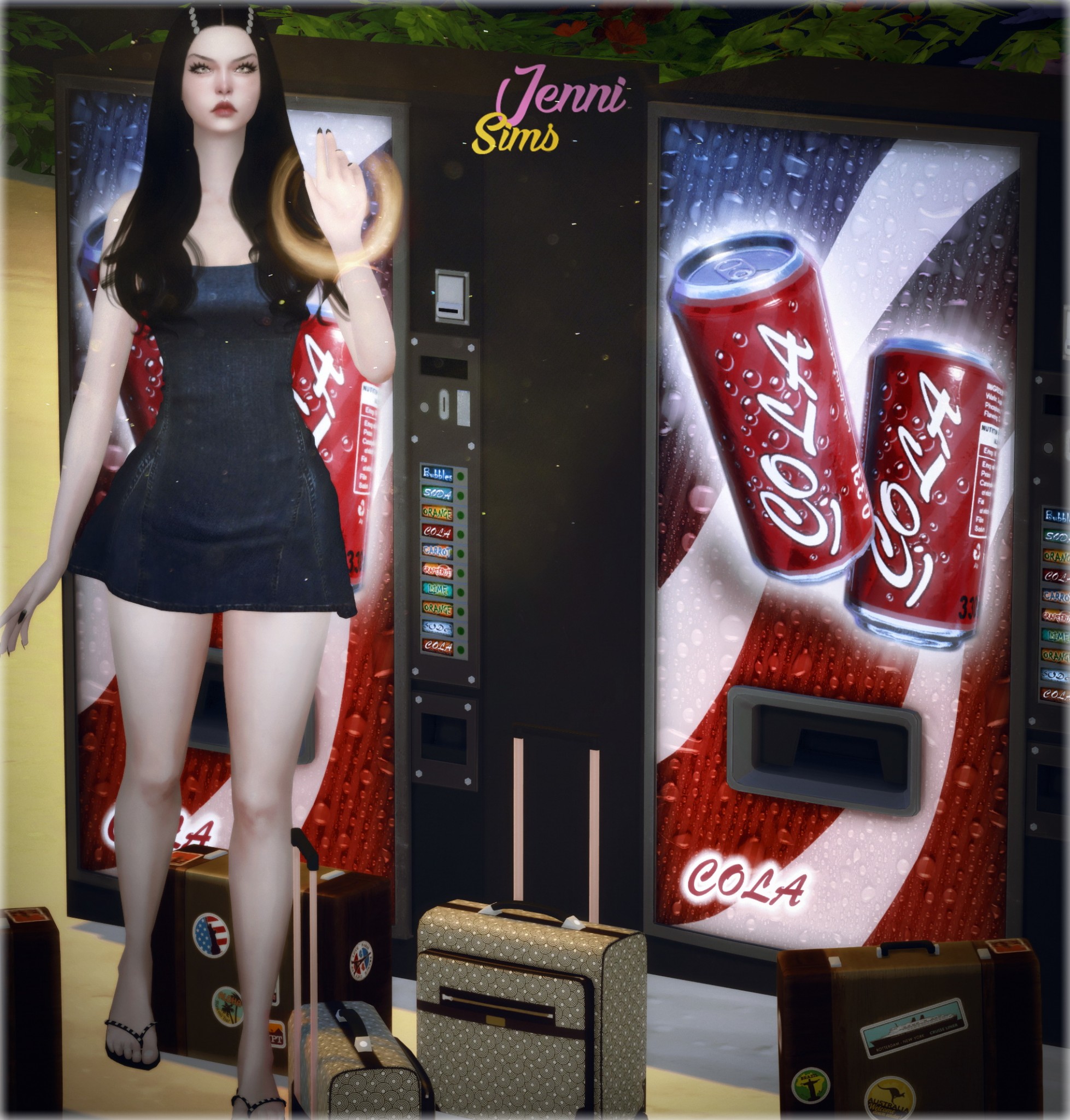 Suitcases and soda machine from Jenni Sims • Sims 4 Downloads