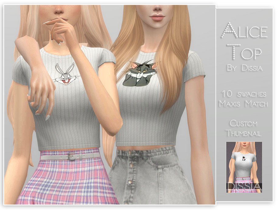 Alice Top by Dissia from TSR • Sims 4 Downloads