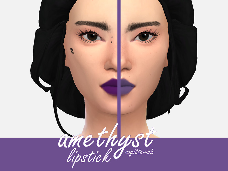 Amethyst Lipstick by Sagittariah from TSR • Sims 4 Downloads