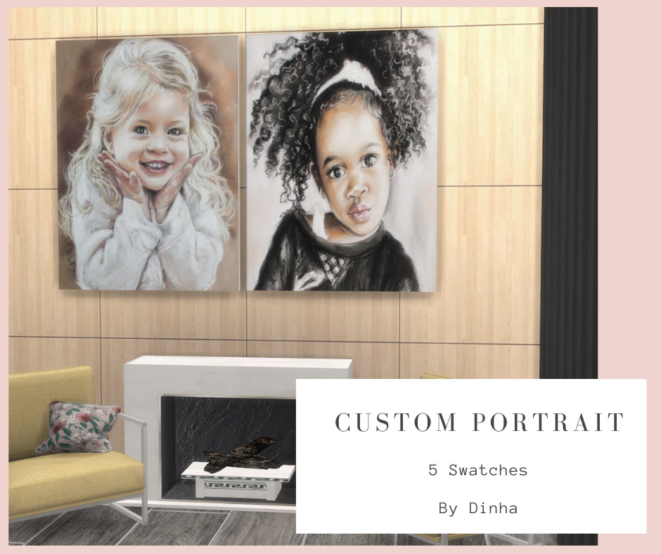 Custom Portrait N2 by from Dinha Gamer • Sims 4 Downloads