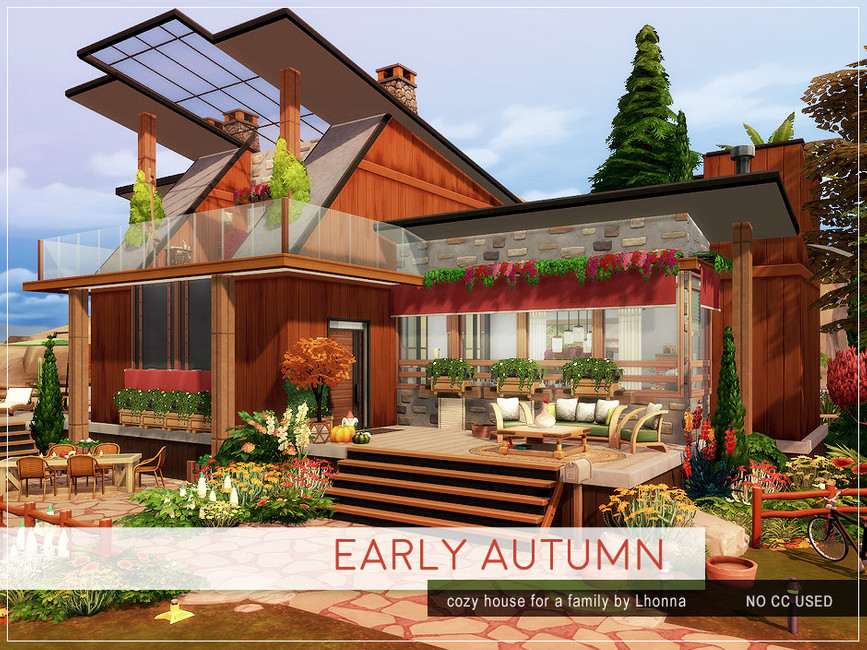 Early Autumn House by Lhonna from TSR • Sims 4 Downloads
