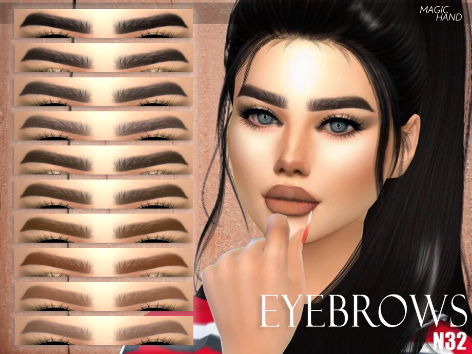 Eyebrows N32 by MagicHand from TSR • Sims 4 Downloads