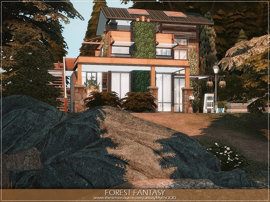 Forest Fantasy house by MychQQQ from TSR • Sims 4 Downloads