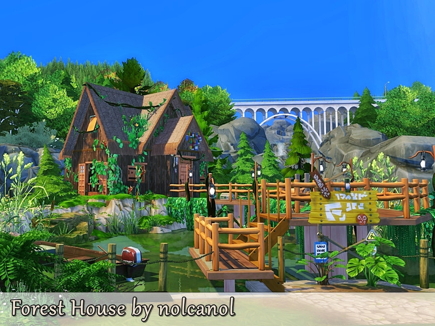 Forest House by nolcanol from TSR • Sims 4 Downloads