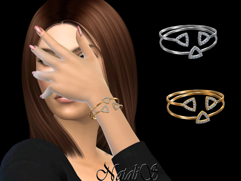 Open triangle halo bracelets by NataliS from TSR • Sims 4 Downloads